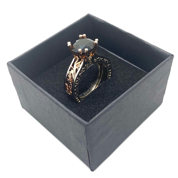 E’s Rings N Things | Jewelry | Brilliant Simulated Black Diamond Two ...